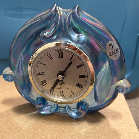 Fenton | Art | Vntage Fenton Iridescent Alarm Clock | Poshmark